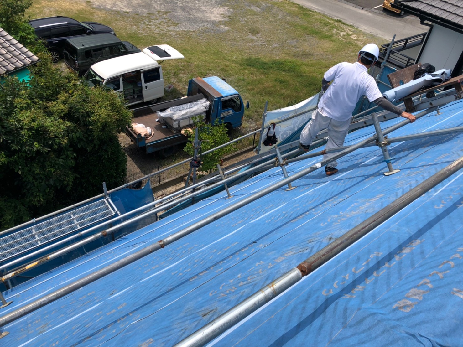 平生町Y様邸屋根カバー工事｜ブログ｜新着情報｜（山口県岩国市・周南市の屋根リフォーム・外壁塗装リフォームならやねや職人〈ナガタニ興産〉）
